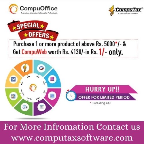 Computax Offer Price, Special Offer Form Computax, Gst Return Filing Software, Tax Audit ...